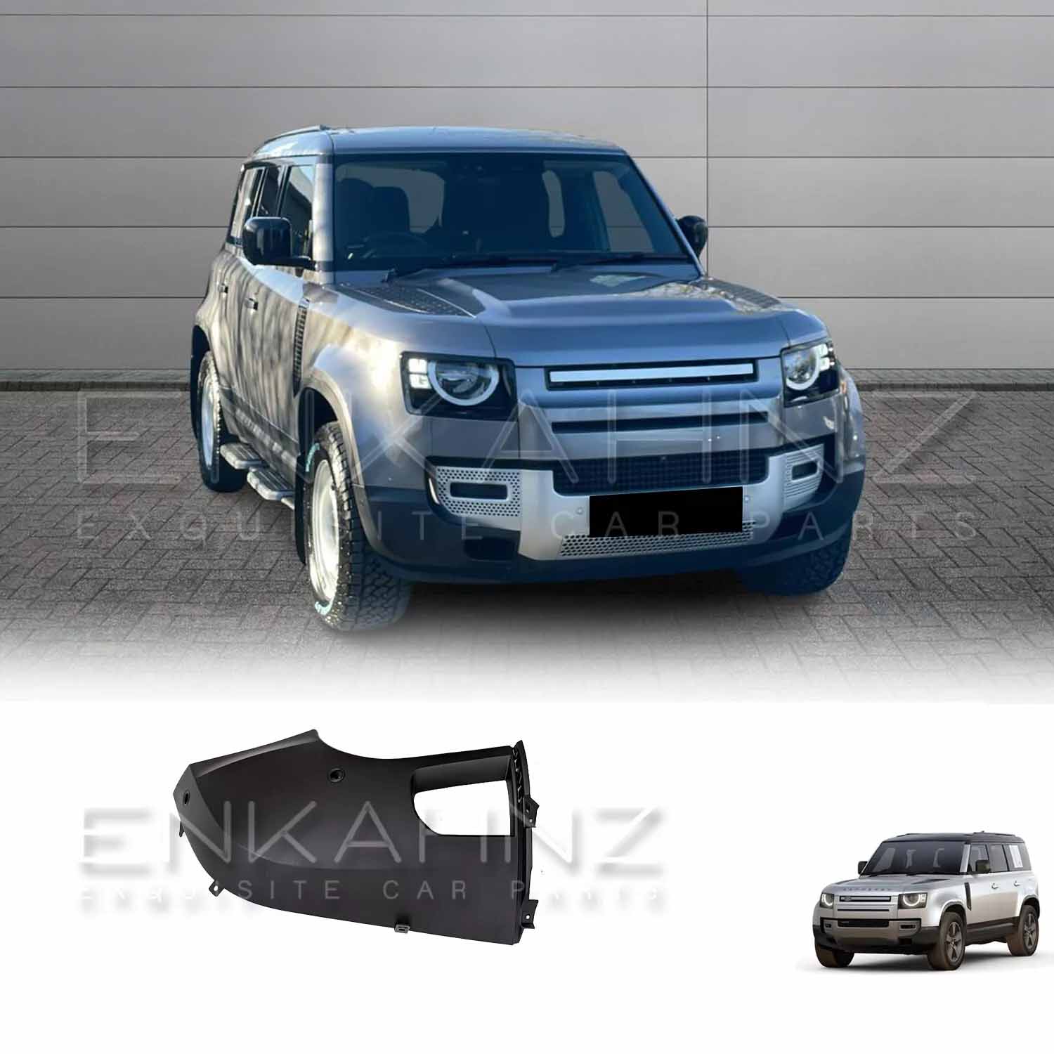 RIGHT FRONT BUMPER CORNER FOR LAND ROVER DEFENDER STYLE 90/110/130 L66 ...