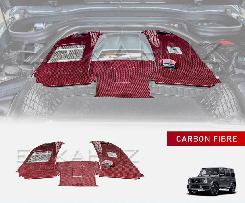 CARBON FIBRE ENGINE COVER FOR MERCEDES G WAGON W464 2018+ – ENKAHNZ